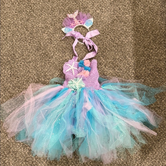 Costumes | Light Up Mermaid Princess Kids Costume Purple And Blue ...